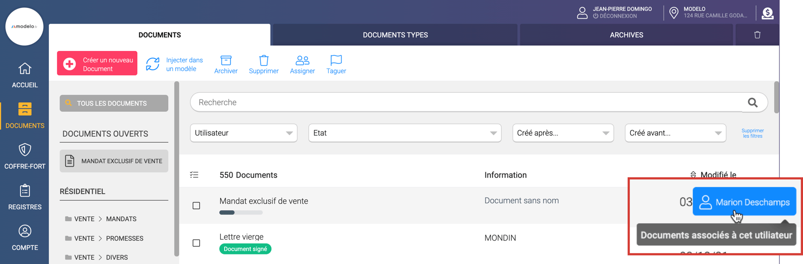 Assigner un document
