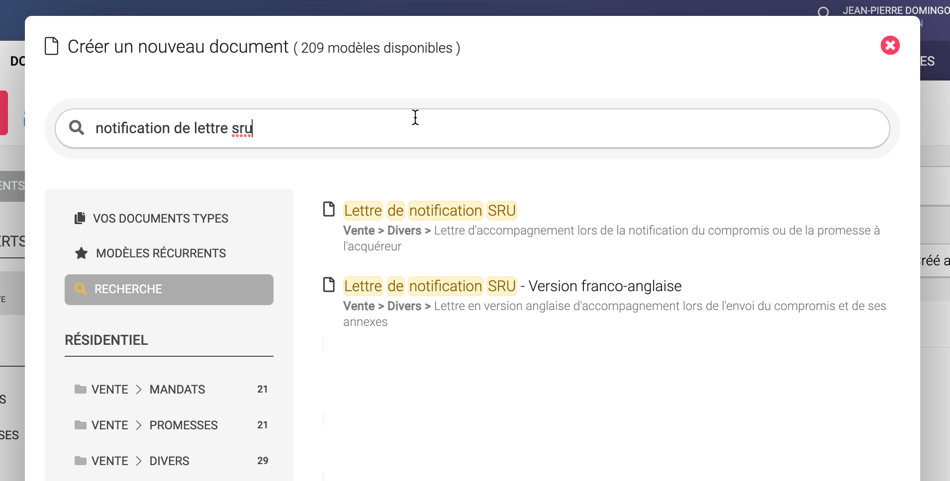 Notifier un document externe